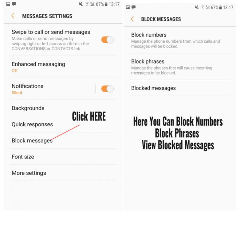 How To Block SMS On Your Samsung Phone Easy Way (Images)